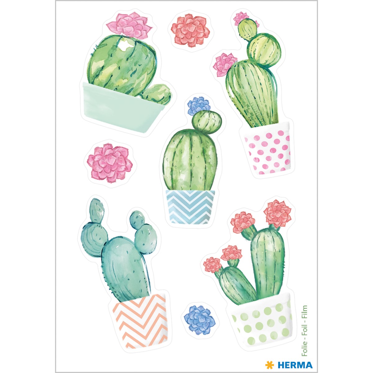 HERMA 15596 - Magic Sticker, Kakteen Sticker aus Folie